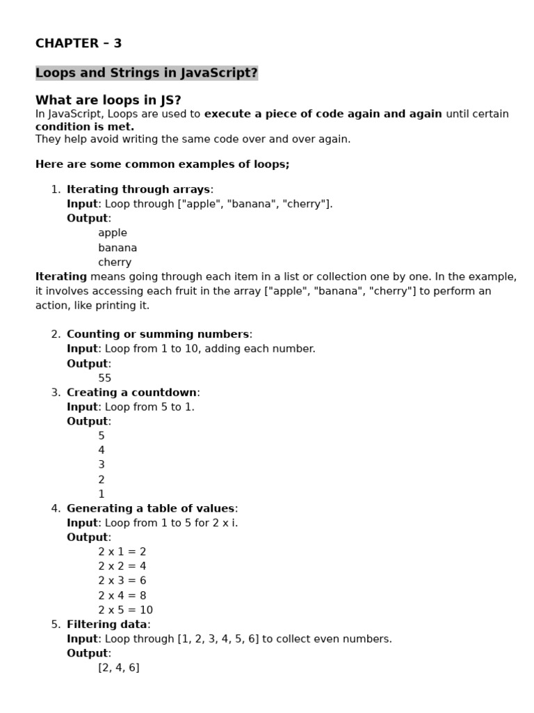 Lecture 3 Loops And Strings Pdf Control Flow Computer Science