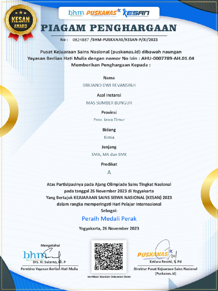 piag_Kimia - KESAN 2023 | PDF