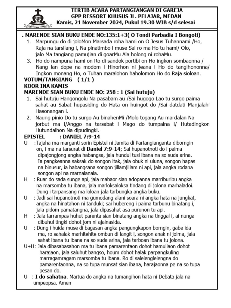 PARTANGIANGAN Kamis , 21 November 2024 | PDF