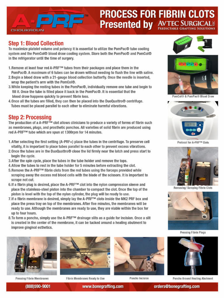 APRF Clot Instructions | PDF