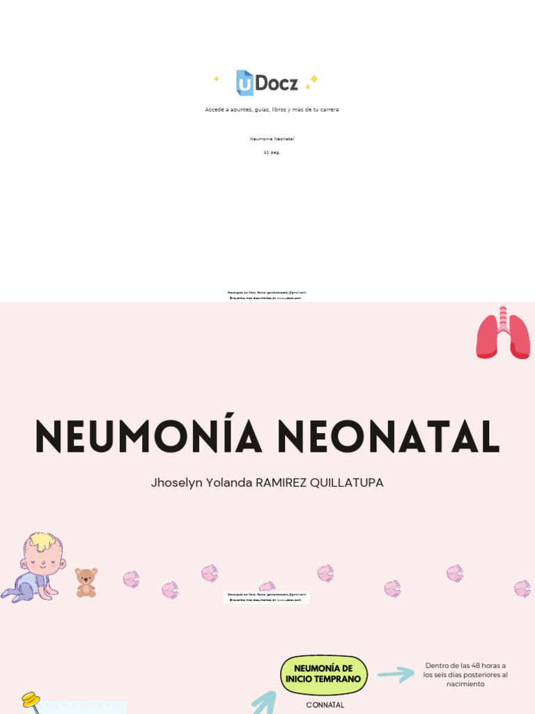 Neumonía Neonatal: Guía Clínica | PDF | Neumonía | Salud pública