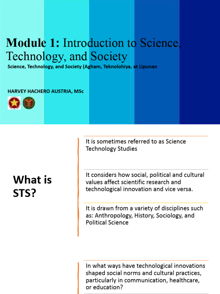 MODULE 01 - Introduction To Science Technology and Society | PDF | Transport | Public Transport