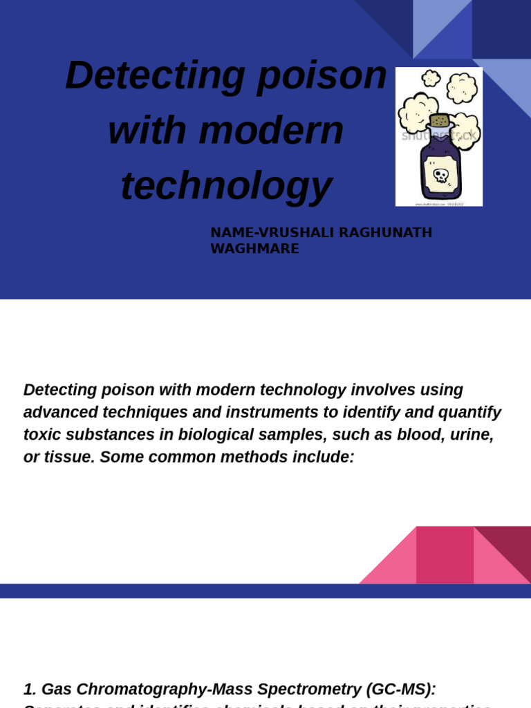 Detecting Poison With Modern Technology | PDF
