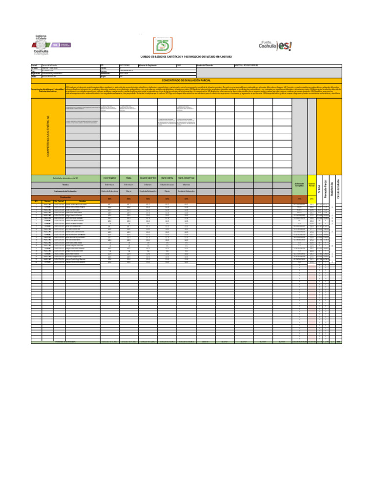 Reporte Calificaciones A29724ca8a | PDF | Matemáticas | Estadísticas
