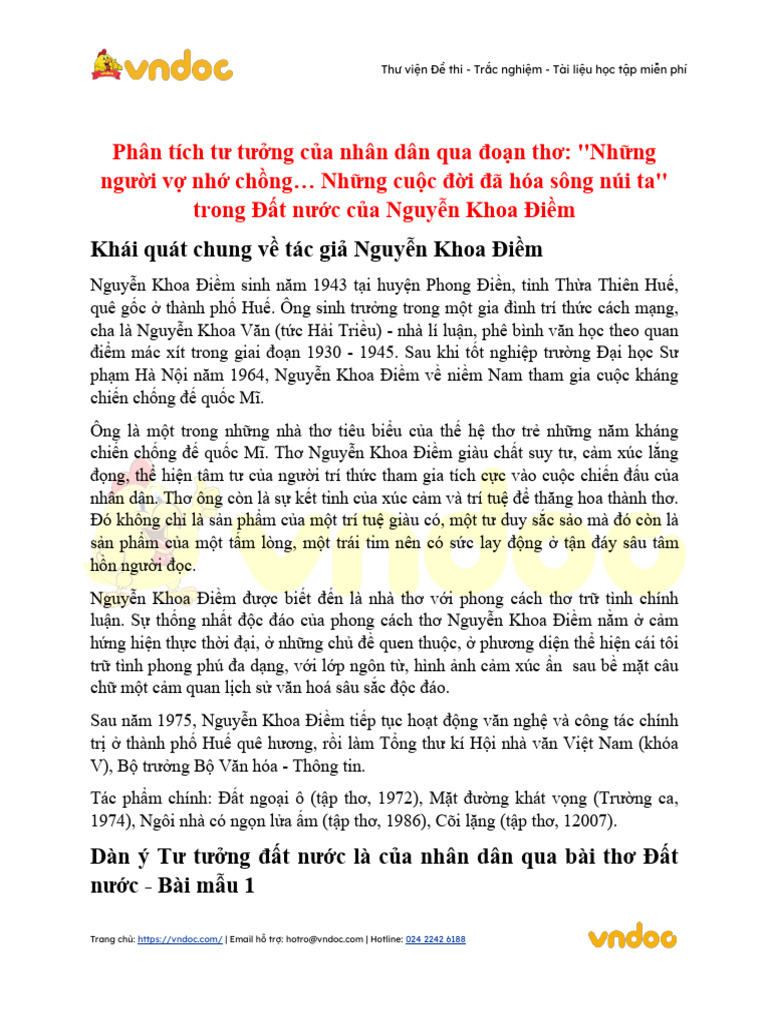 Phan Tich Tu Tuong Cua Nhan Dan Qua Doan Tho Nhung Nguoi Vo Nho Chong ...