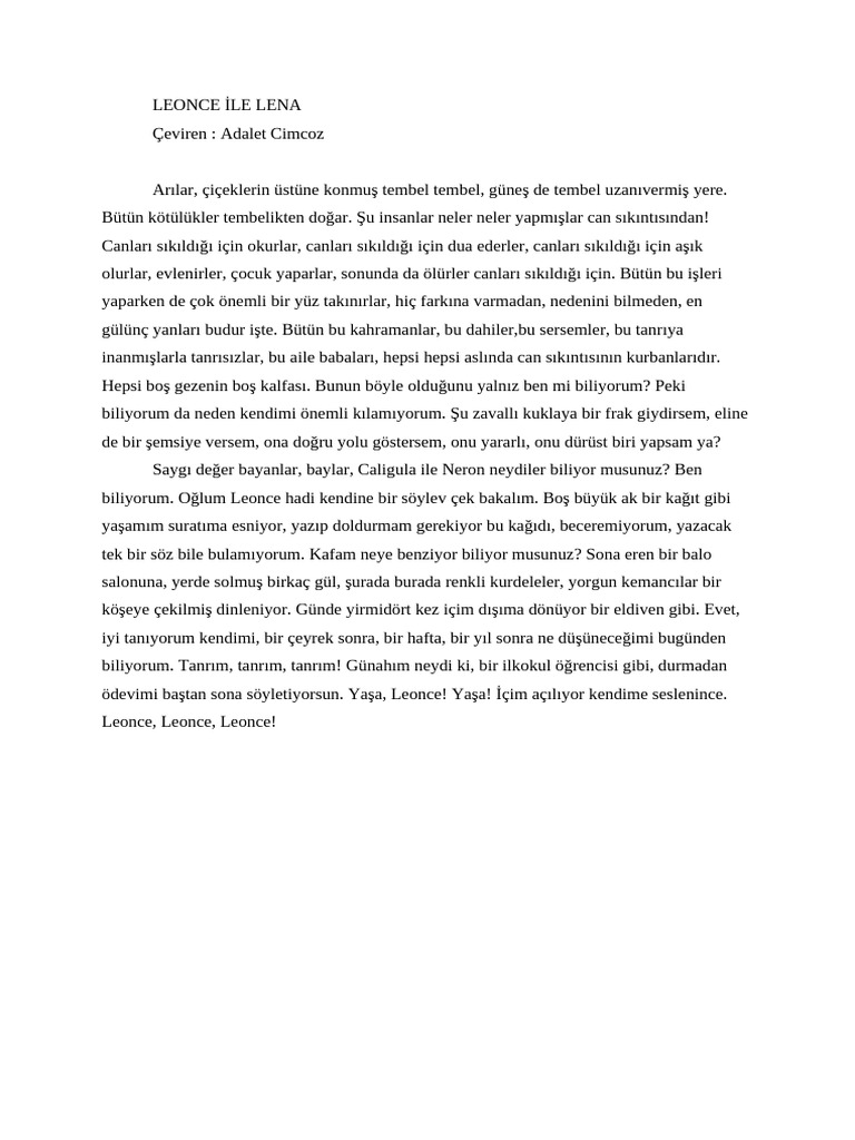 Leonce | PDF