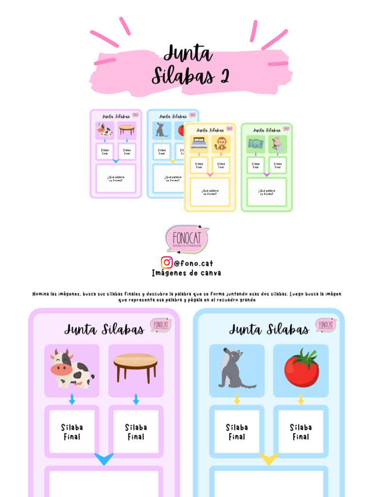 Junta Sílabas 2 | PDF
