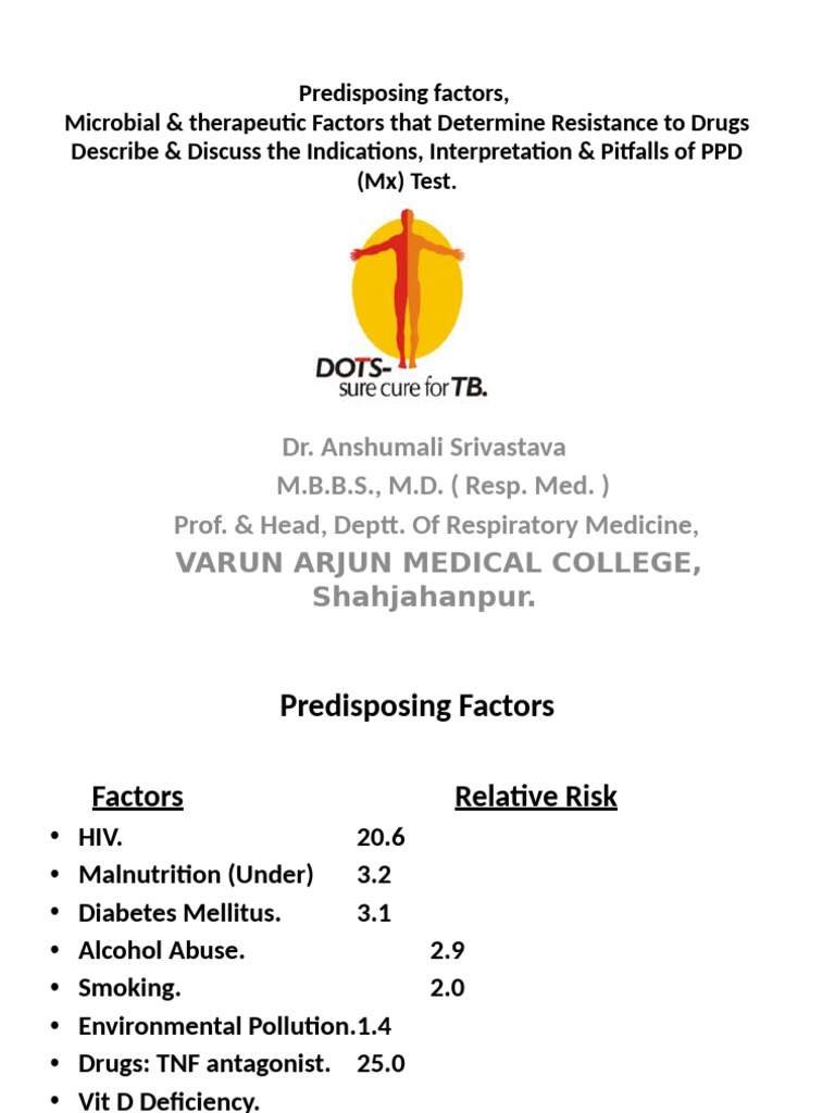 Predisposing Factors CT1.4 CT1.7 | PDF | Tuberculosis | Diseases And Disorders