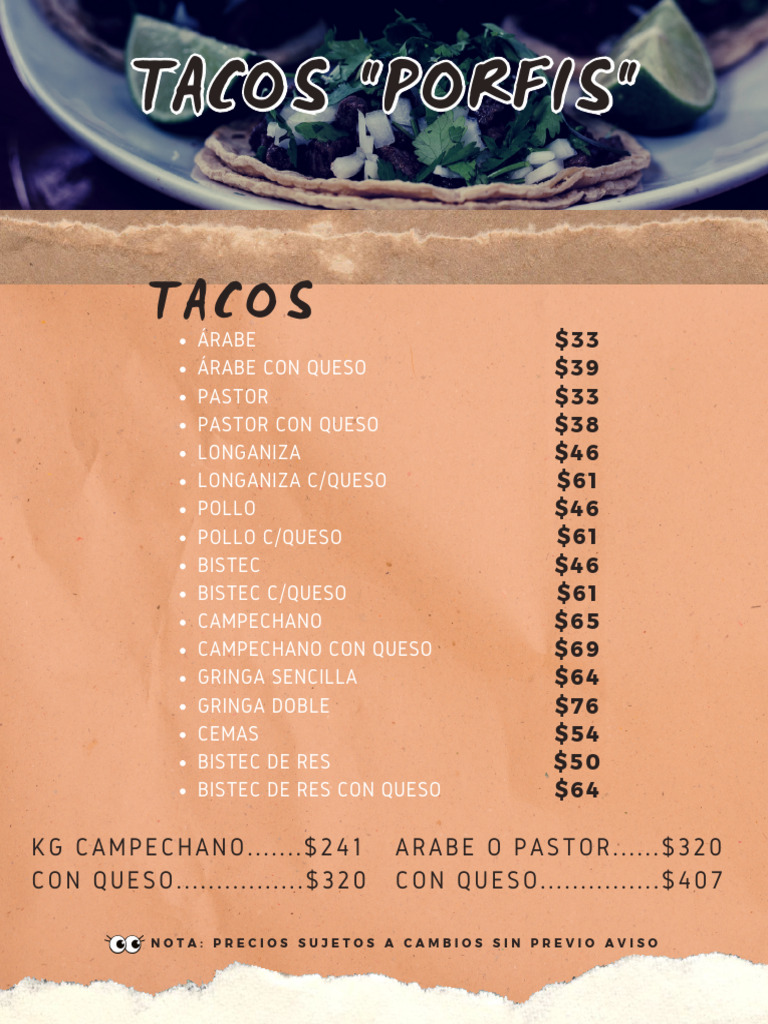 Tacos Porfis | PDF