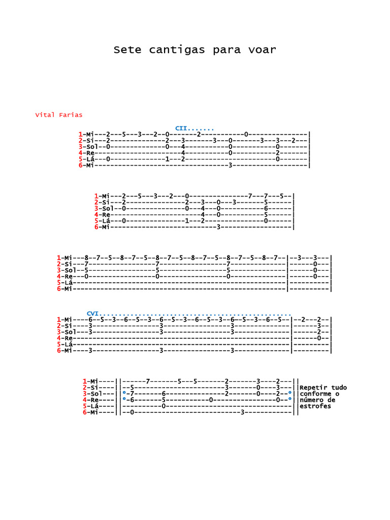 Sete Cantigas para Voar-Vital Farias | PDF
