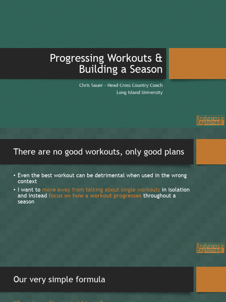 Progressing Workouts & Building A Season | PDF