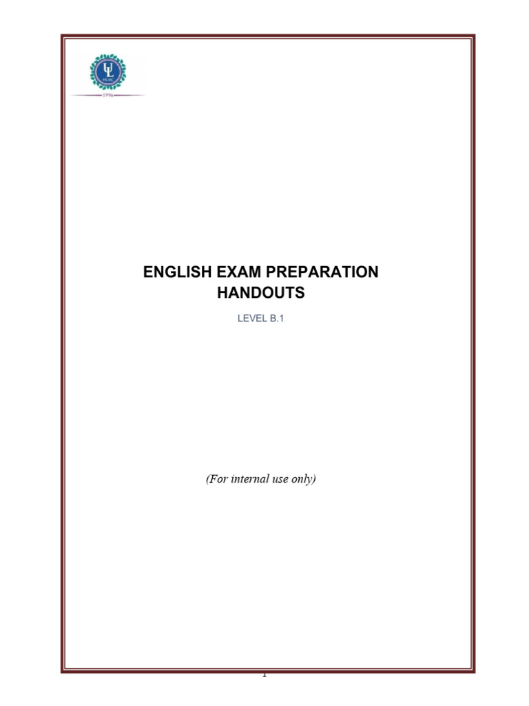 B1 English Exam Prep Guide | PDF | Potato Chip