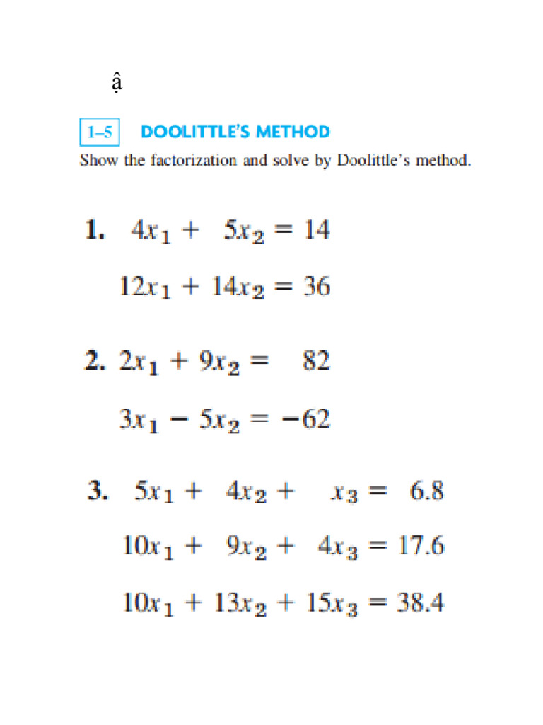 BT Ch2 Bài 2. Phương pháp phân tích A LU | PDF