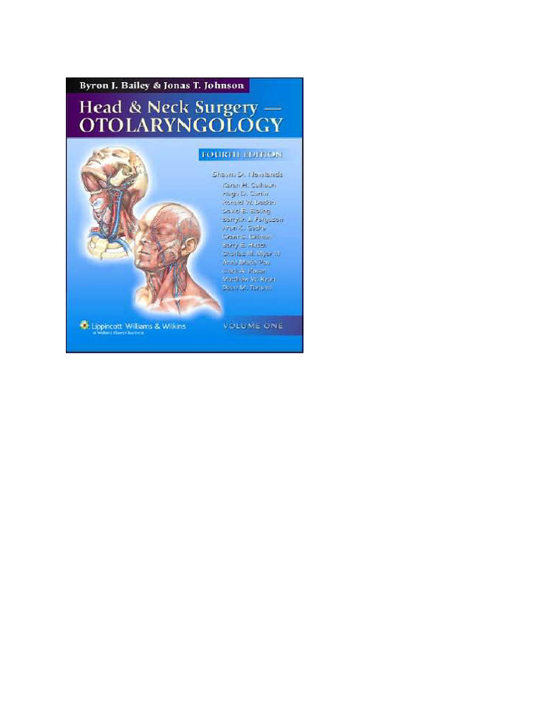 Bailey, Head & Neck Surgery - Otolaryngology, 4th Edition | PDF | Otorhinolaryngology | Doctor ...