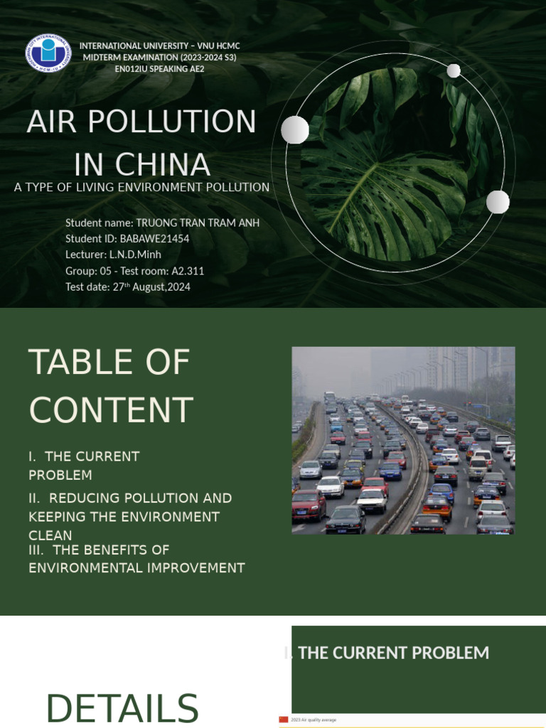 Presentation China Air Pollution | PDF | Air Pollution | Pollution