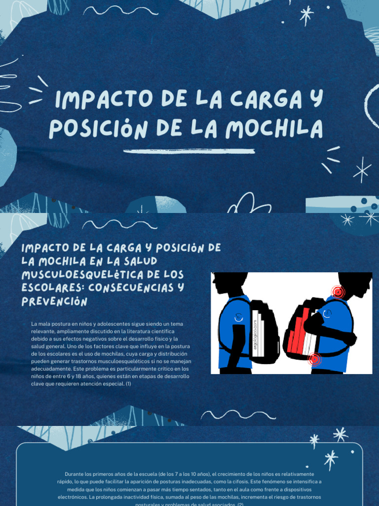 Impacto de La Carga y Posición de La Mochila | PDF | Mochila | Dolor lumbar