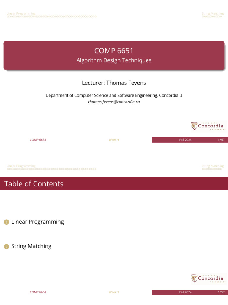 COMP_6651_Slides_F24_Week_09_2up | PDF | Linear Programming | Mathematical Concepts