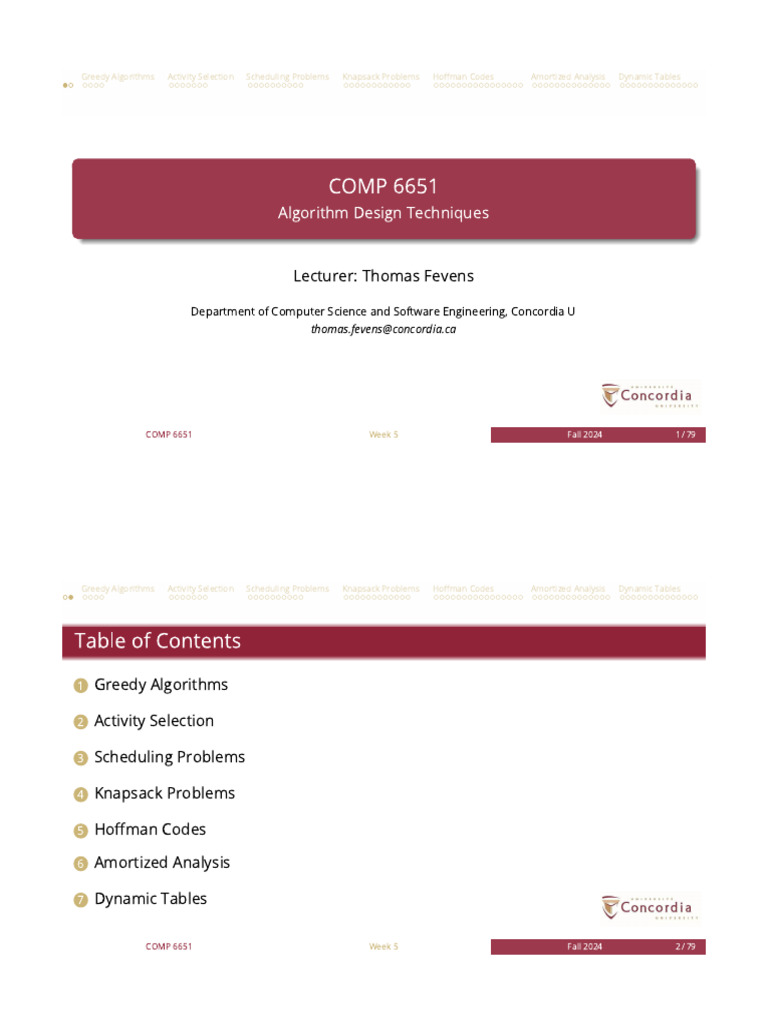 COMP 6651 Slides F24 Week 05 2up | PDF