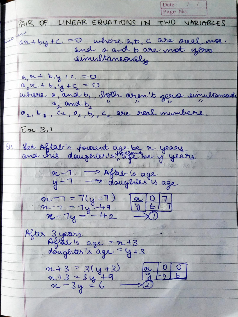 Linear Equations | PDF