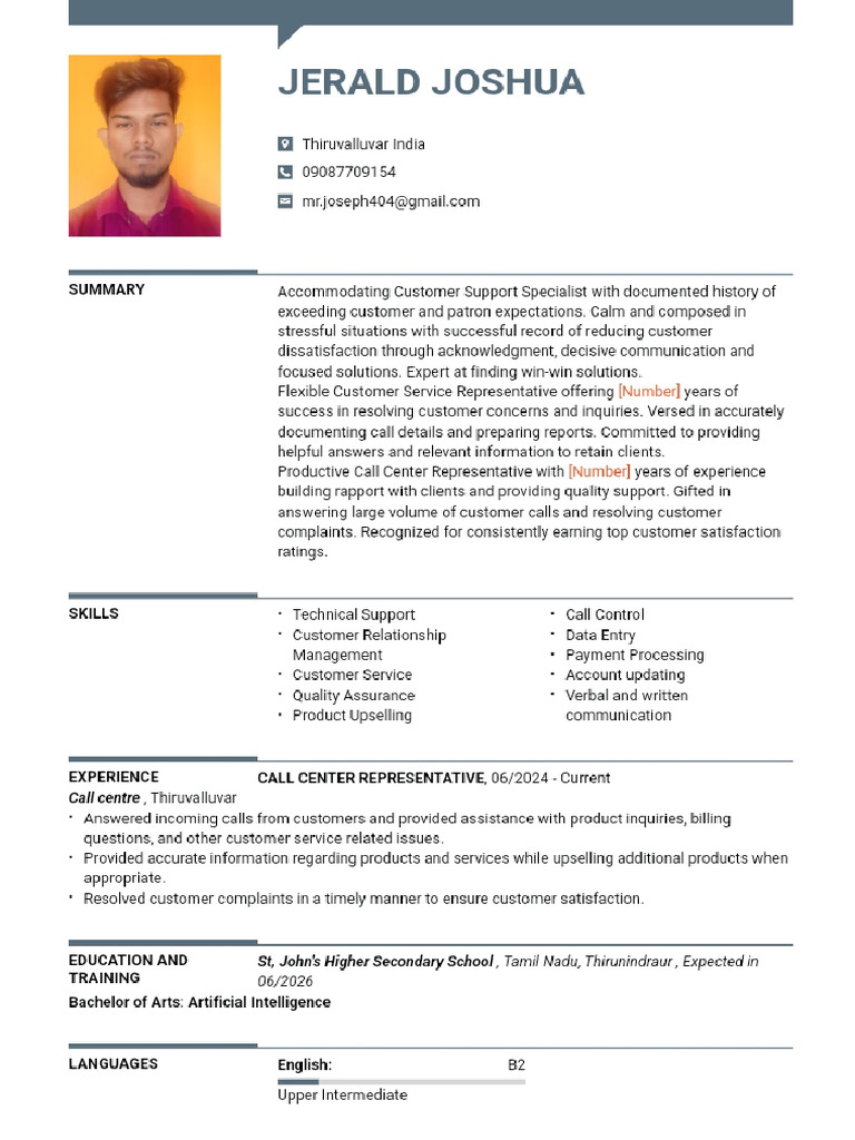 Jerald Joshua Resume | PDF