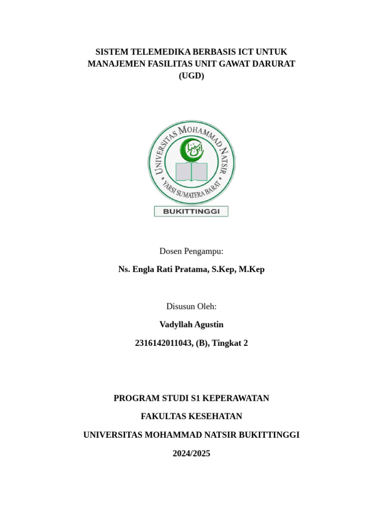 Sistem Telemedika UGD Berbasis ICT | PDF