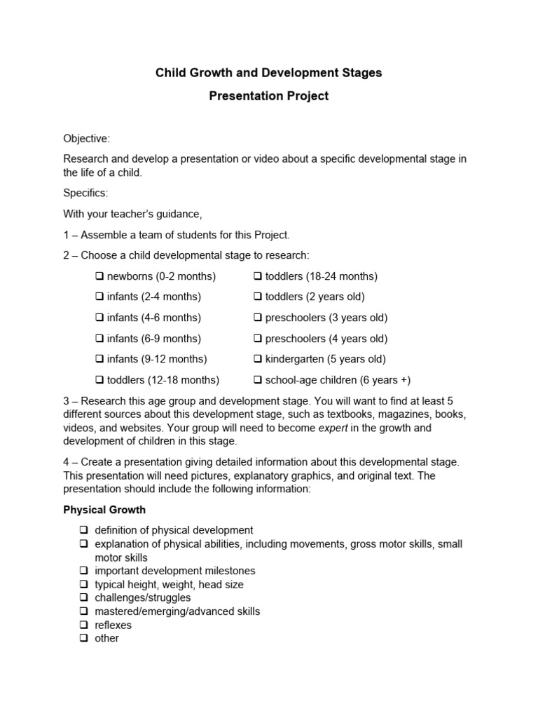 Child Development Stages Presentation Guide | PDF | Child Development ...