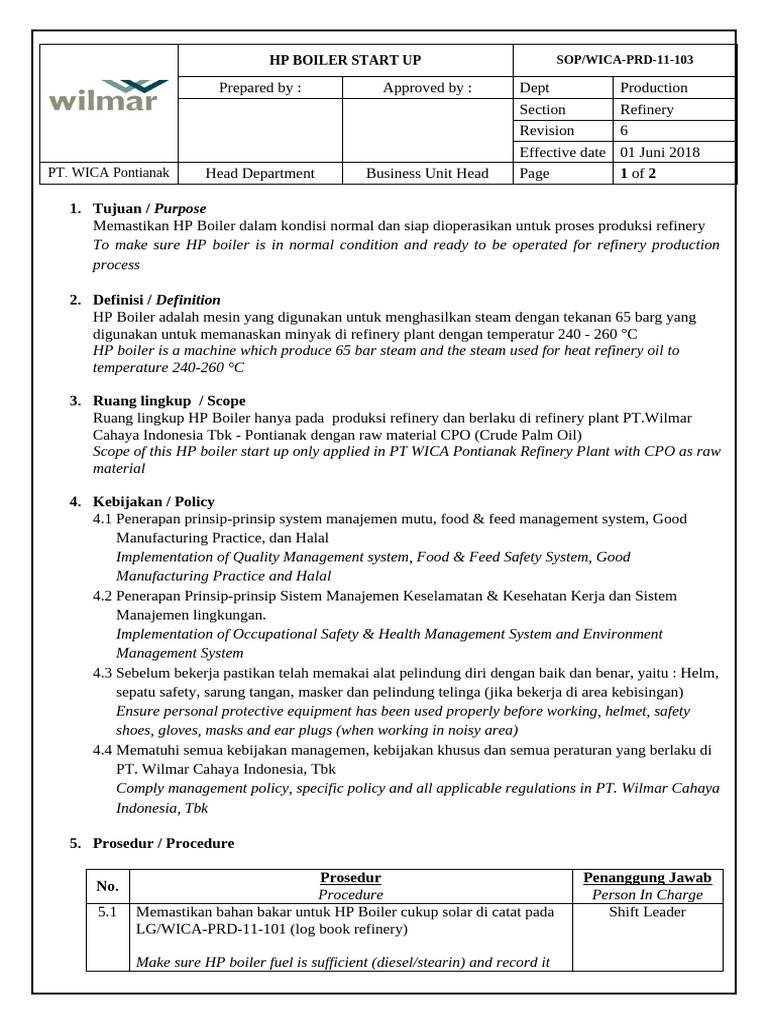 HP Boiler Start-Up Procedure Guide | PDF | Boiler | Energy Technology