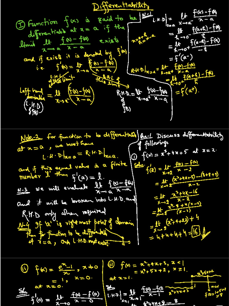 XII-Differentiability-L-1 | PDF