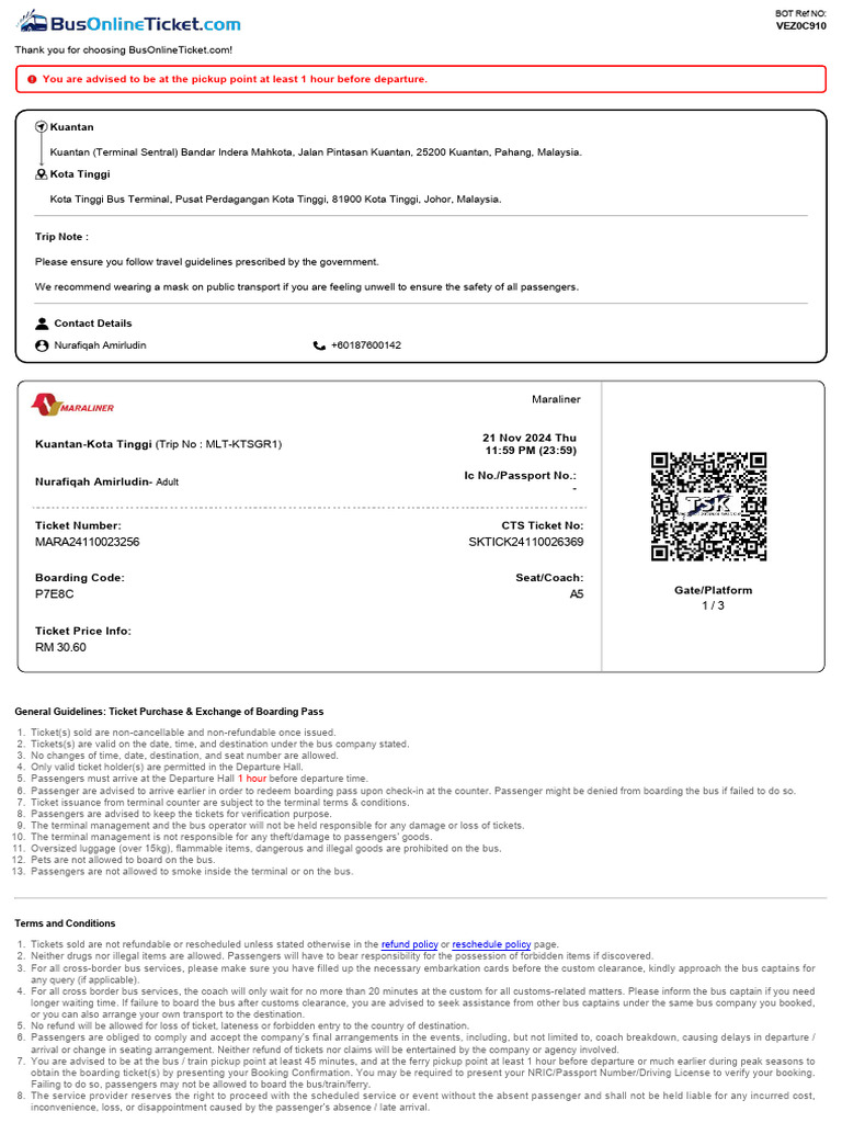 Qr bus | PDF | Customs