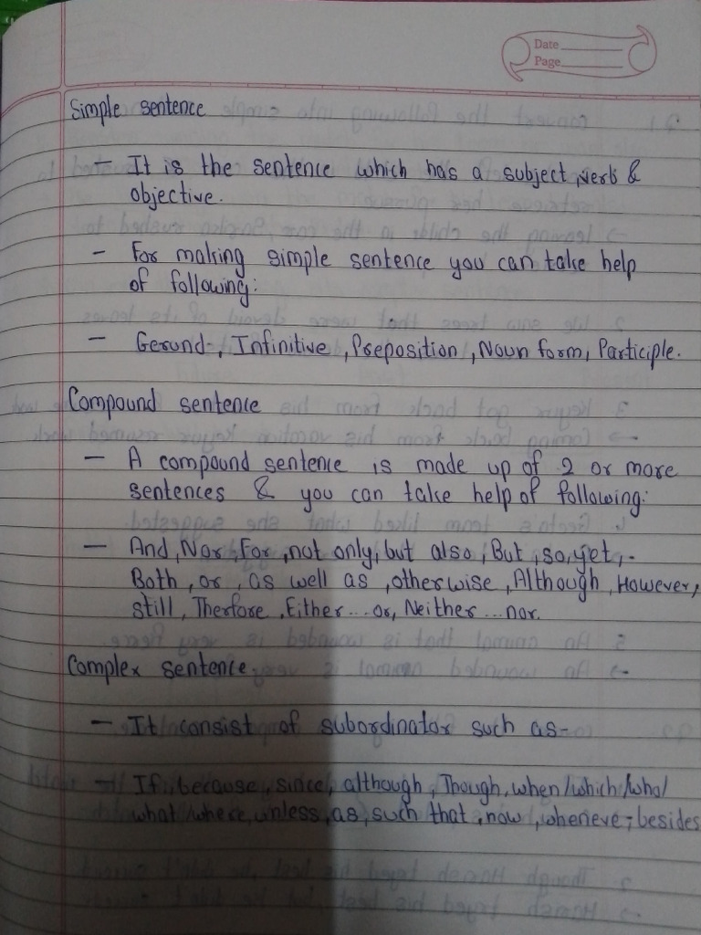 Simple, Complex and Compound Sentence | PDF