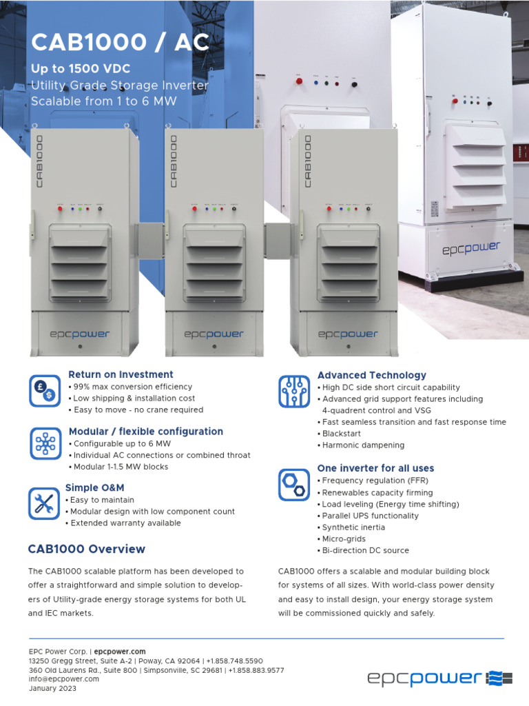 Brochure - CAB1000 3L.2 Jan - 2023 | PDF | Alternating Current | Power ...