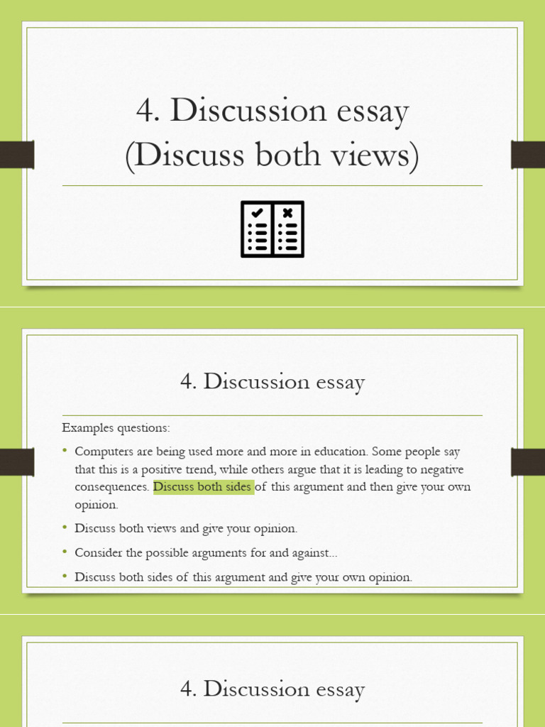 IELTS, Writing Task 2, Question Types - Discussion | PDF | Argument ...