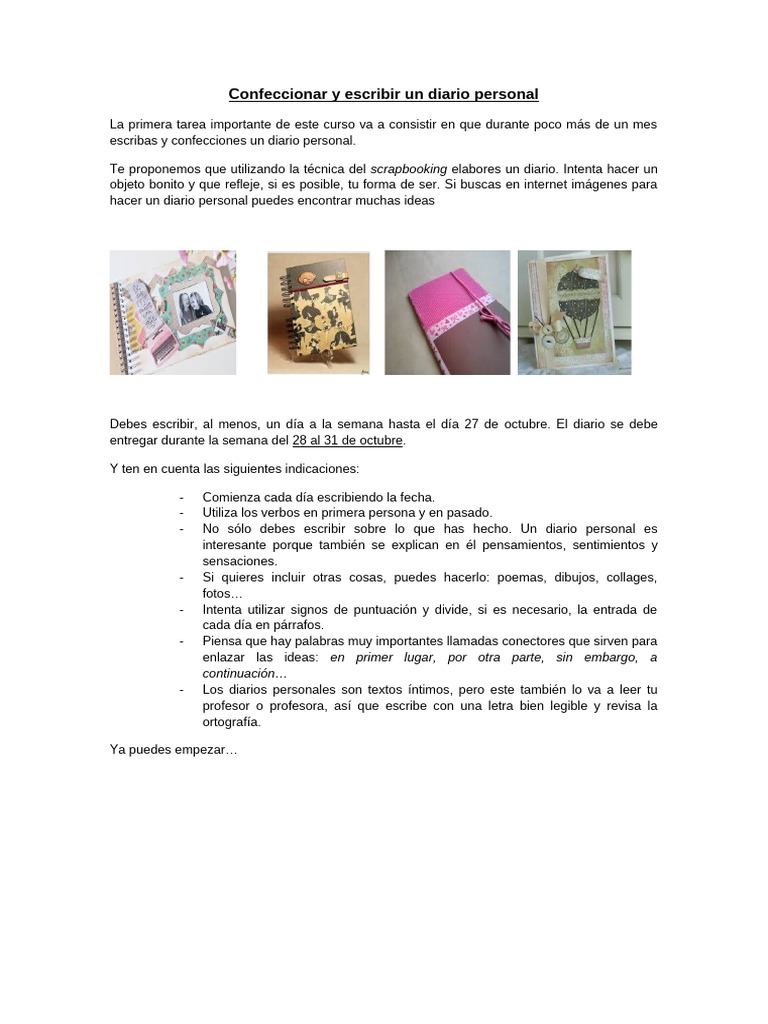 Cómo Escribir un Diario Personal | PDF
