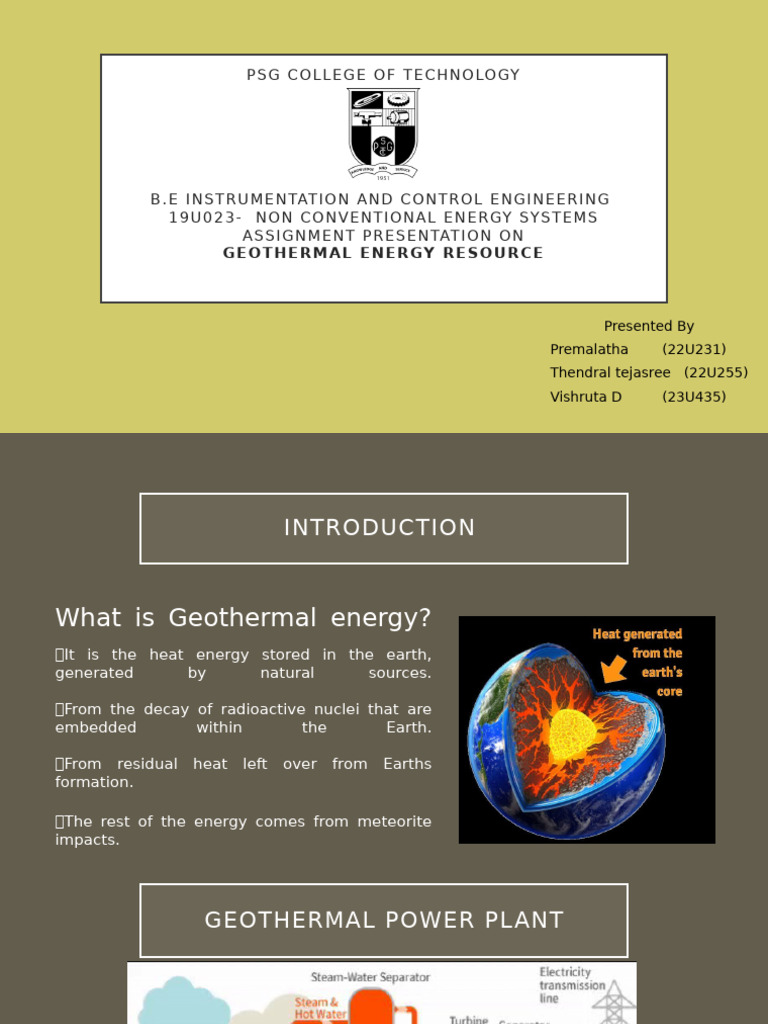 Non Conventional Ppt 2 1 1 | PDF | Geothermal Energy | Power Station