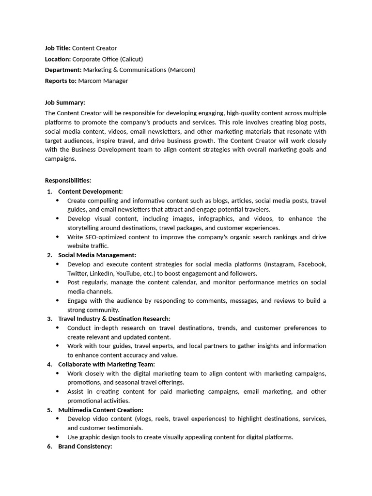 JD - Content Creator | PDF | Popular Culture & Media Studies | Social Media