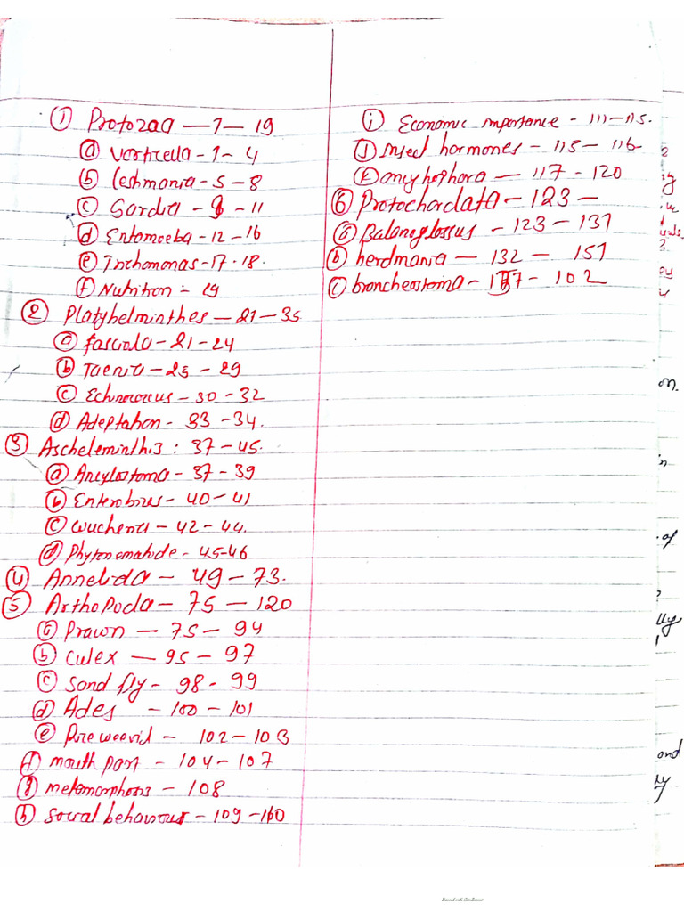 1st Year Zoology | PDF