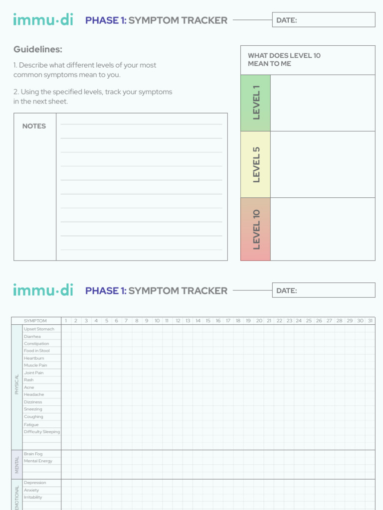 DAY1 - Immudi - Symptom Tracker | PDF