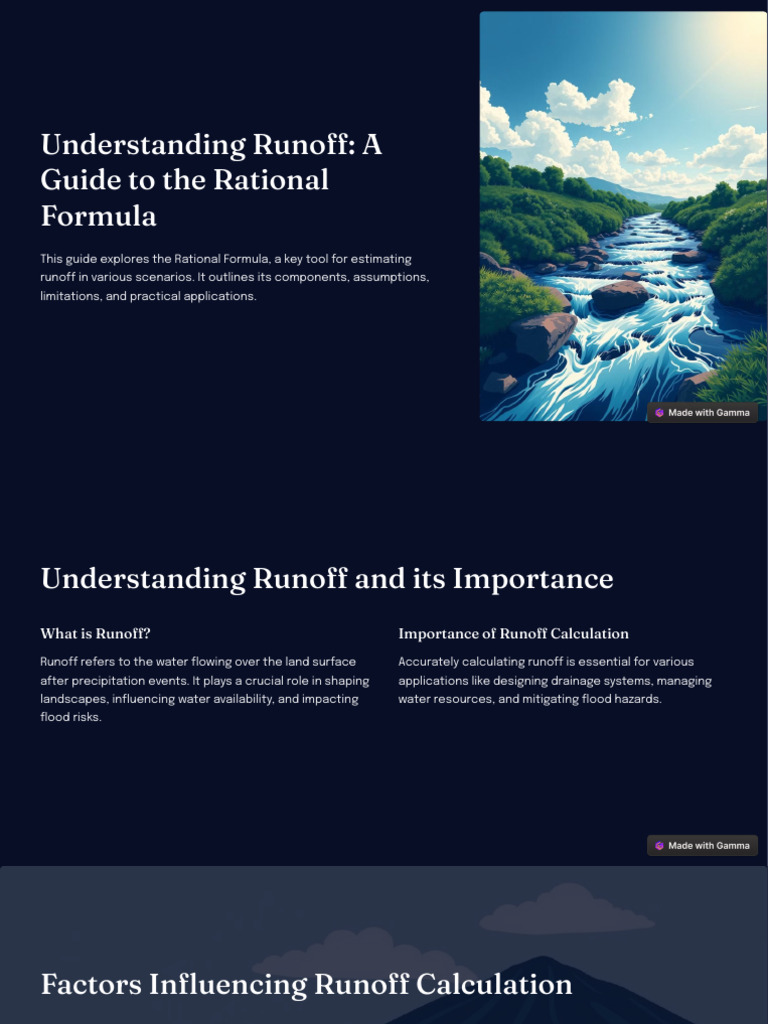 Understanding The Rational Formula For Computing Runoff | PDF | Surface Runoff | Flood