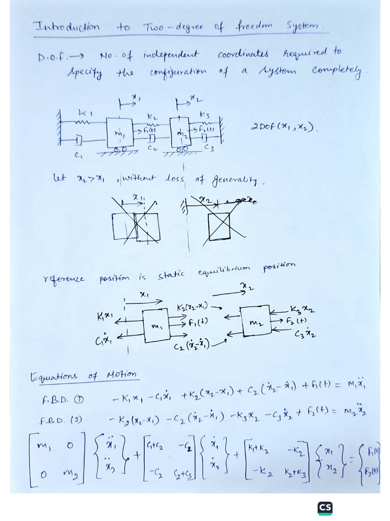 Introduction to 2 DOF System | PDF