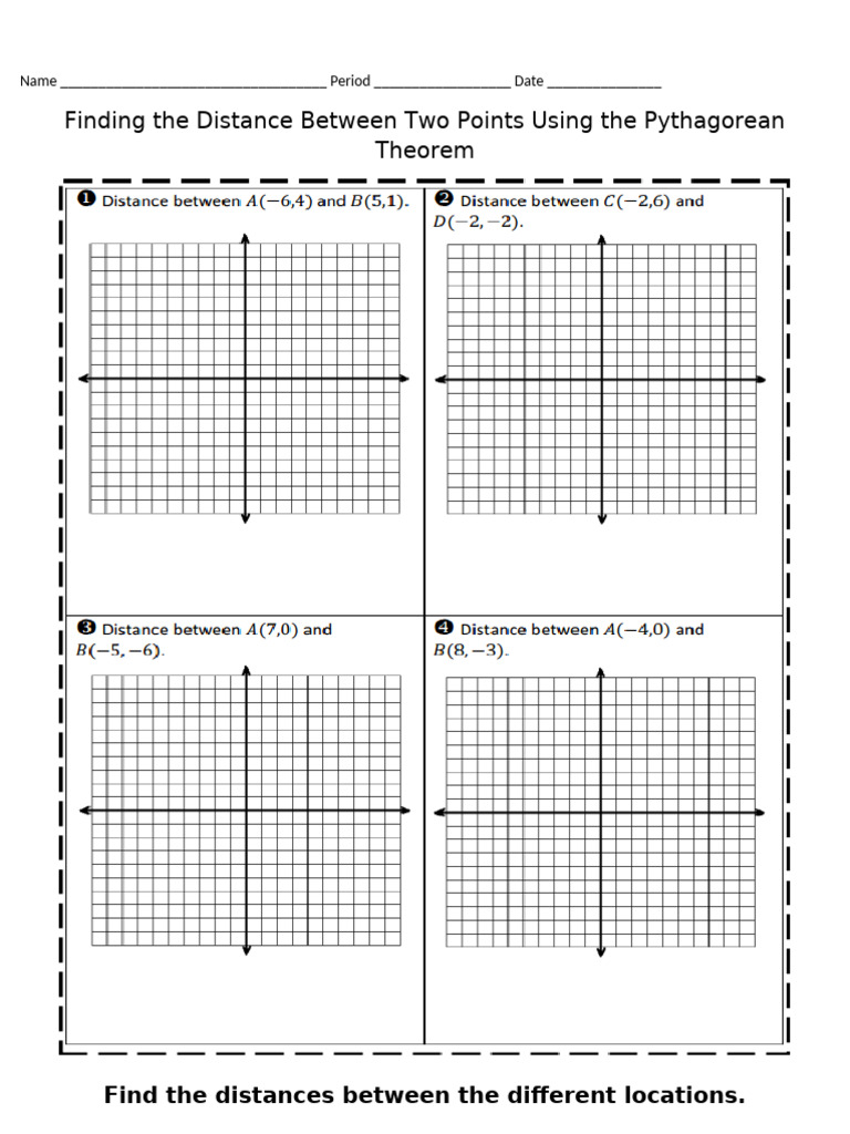 Rachel Foreman - Notes and Practice-distance between 2 points on a coor ...