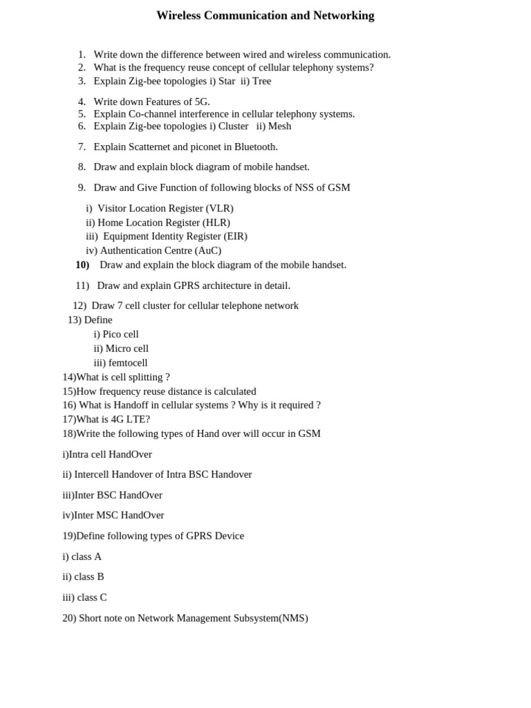 Wireless Communication & Networking Concepts | PDF