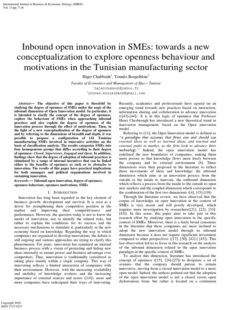 Inbound_open_innovation_in_SMEs_towards | PDF | Innovation | Behavior