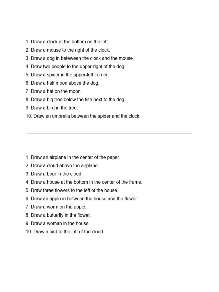 Drawing Instructions for Kids | PDF