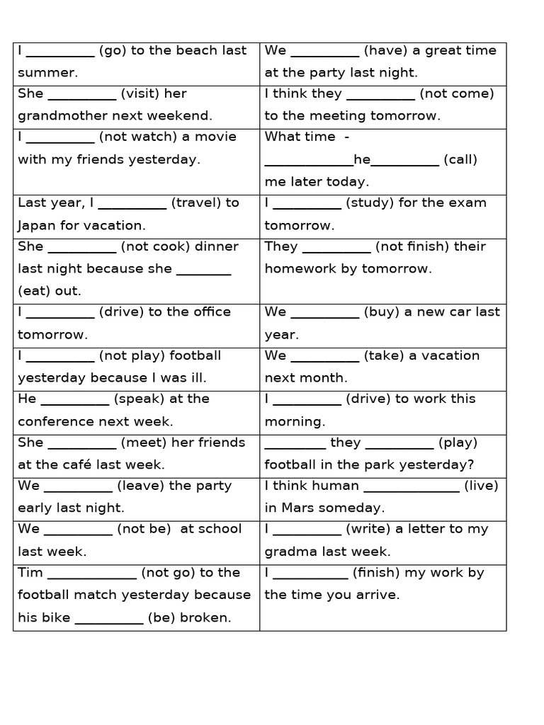 Unit 4 - Grammar Practice Activity | PDF