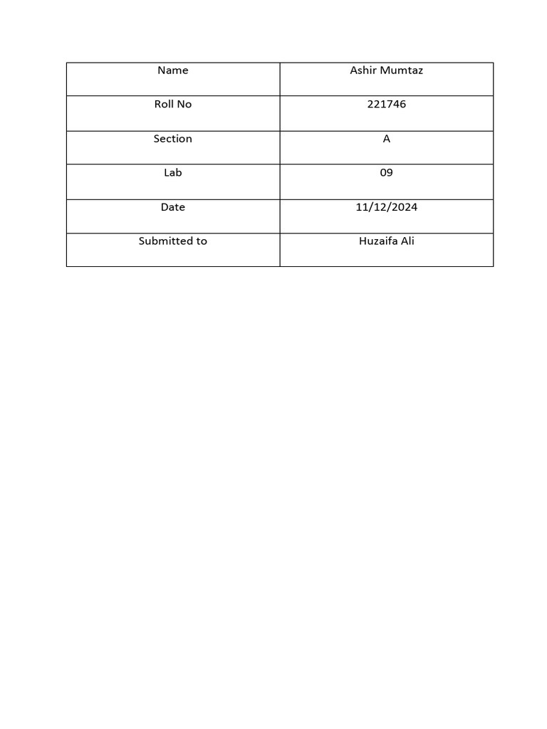 Ashir 221746 Lab 9 | PDF