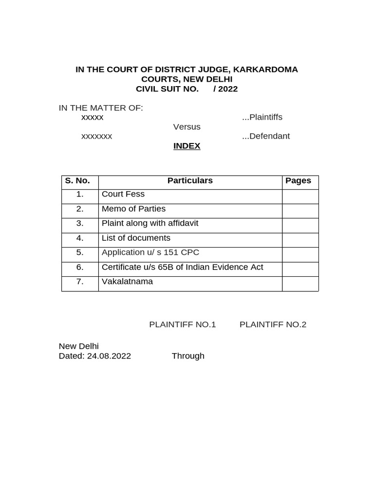 Civil Suit Drafting and Pleading | PDF | Leasehold Estate | Lease
