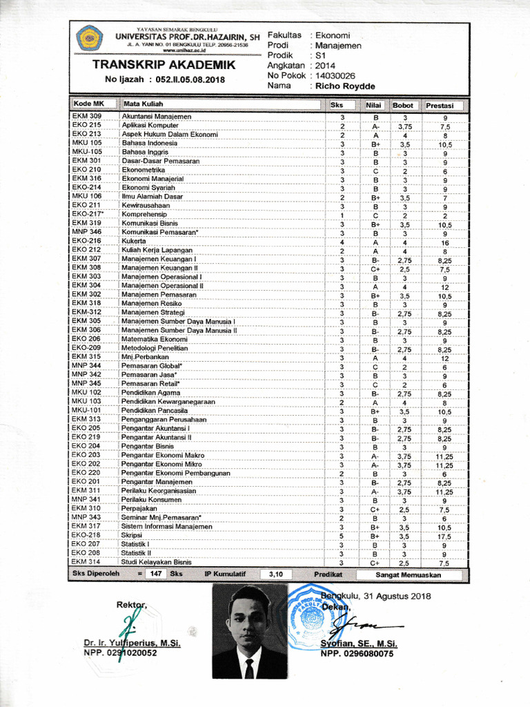 Transkrip Riko | PDF