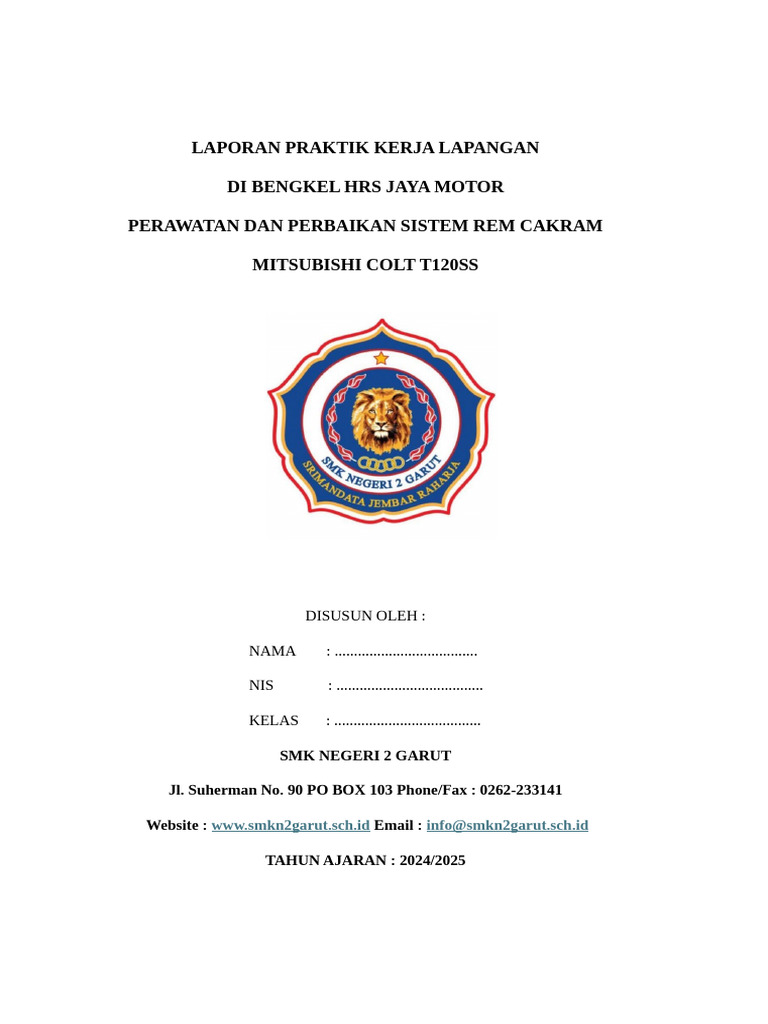 Perawatan Rem Cakram Mitsubishi T120SS | PDF