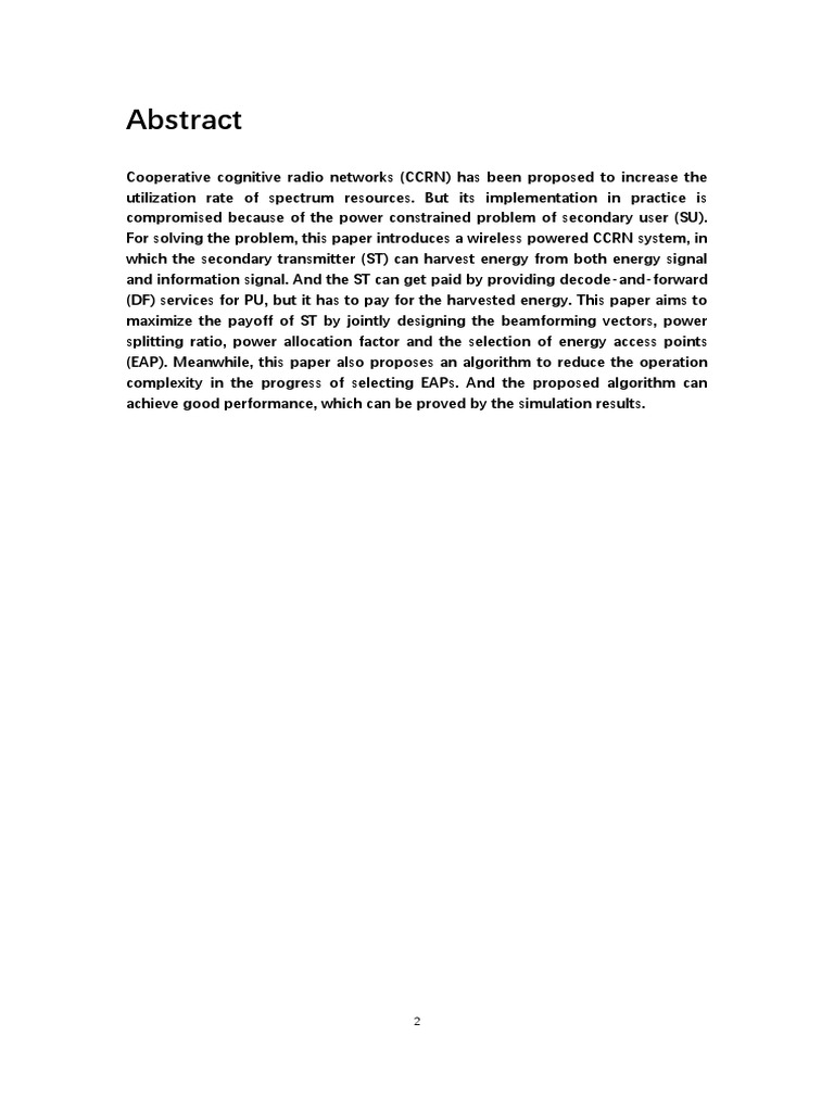 Optimization For Df Relaying Wireless Powered Cooperative Cognitive Radio Network Pdf Mimo
