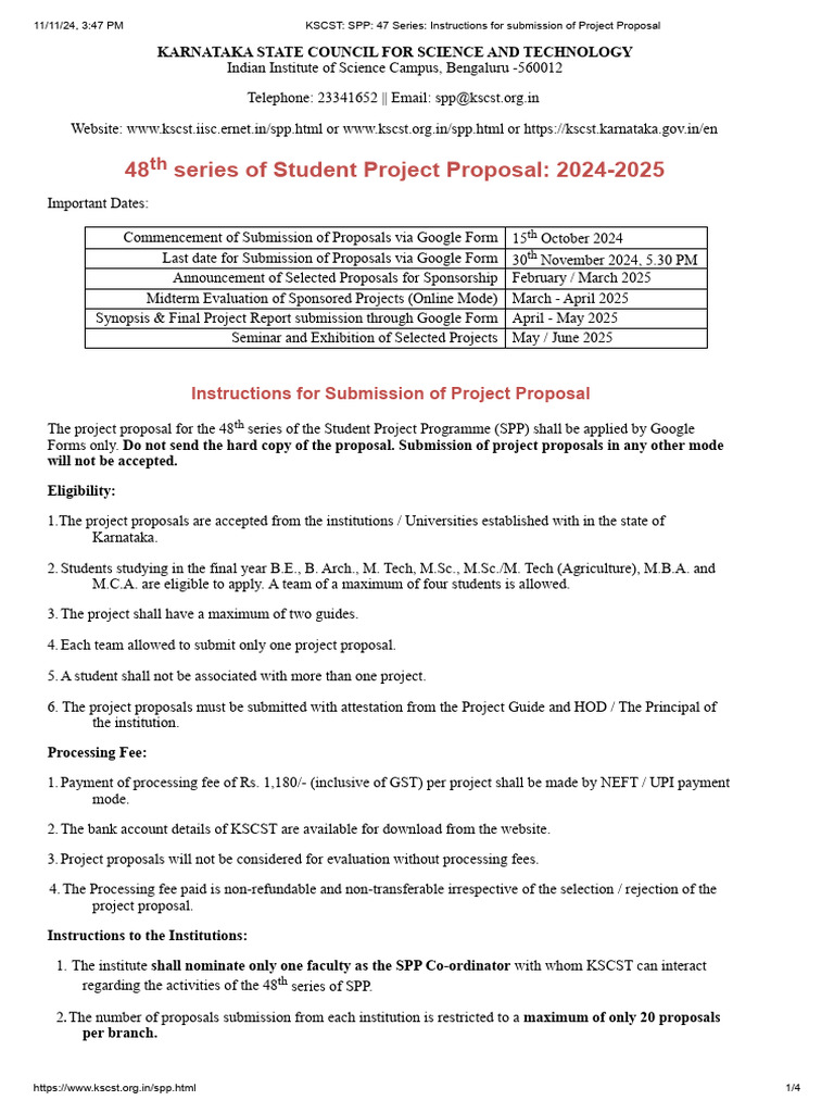 Kscst 48th Student Project Proposals Pdf